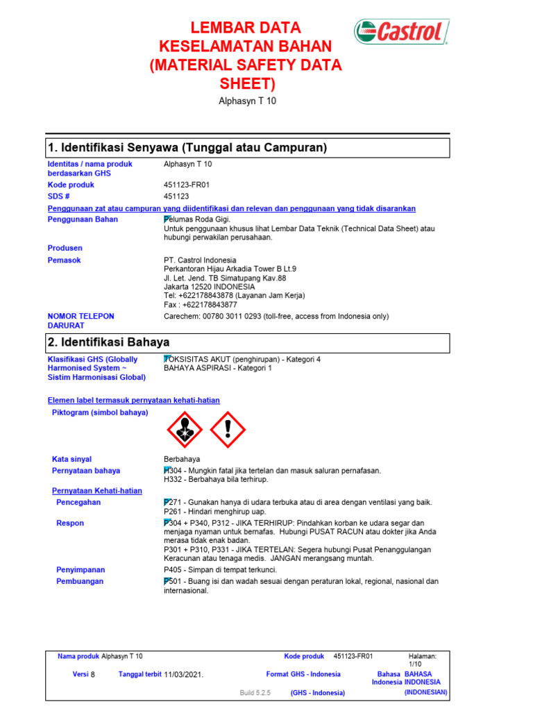 MSDS Apar Bhs. Indonesia | PDF | Pengembangan Diri | Kesehatan Holistik