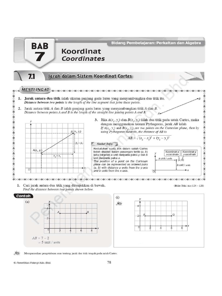 MATH FORM 2 BAB 7 MODUL KOORDINAT | PDF