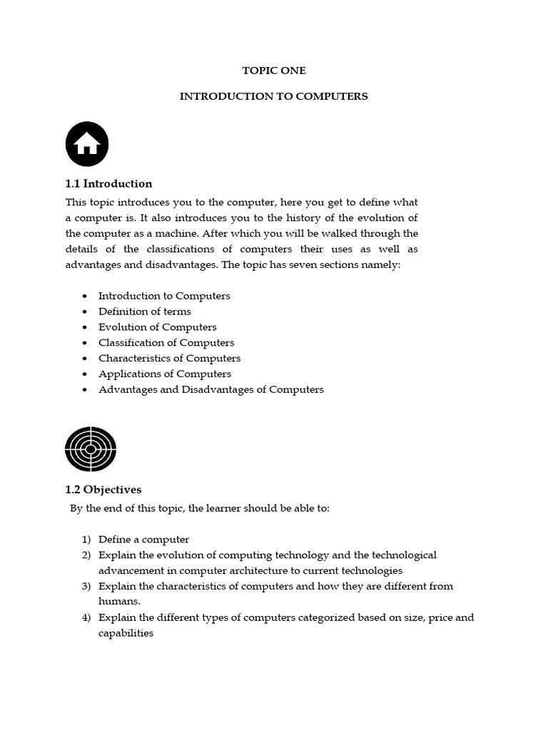 Introduction to Computer-1 | PDF | Central Processing Unit | Personal Computers