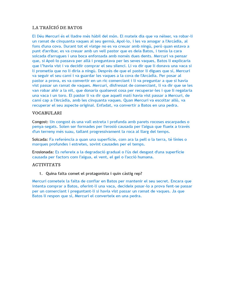 La Traïció de Batos | PDF