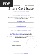 CIPC Share Certificate Template | PDF | Government Information ...