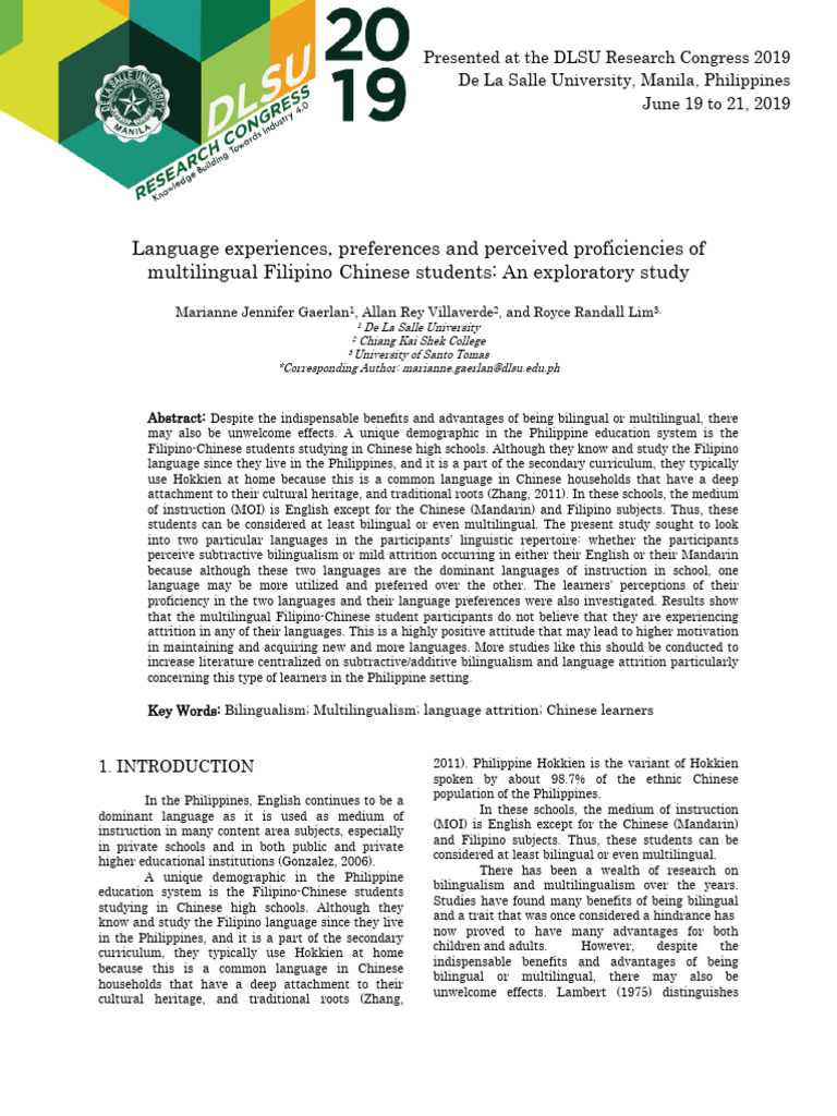 R1 | PDF | Multilingualism | Second Language