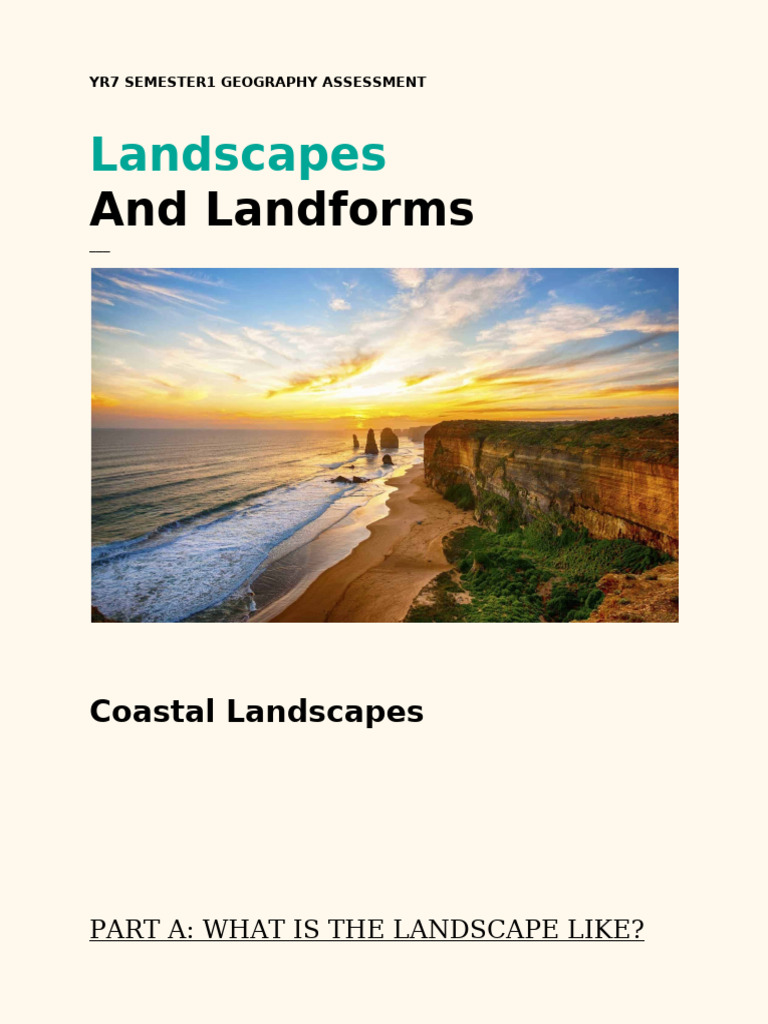 Year 7 Geography Assessment | PDF | Erosion | Geomorphology