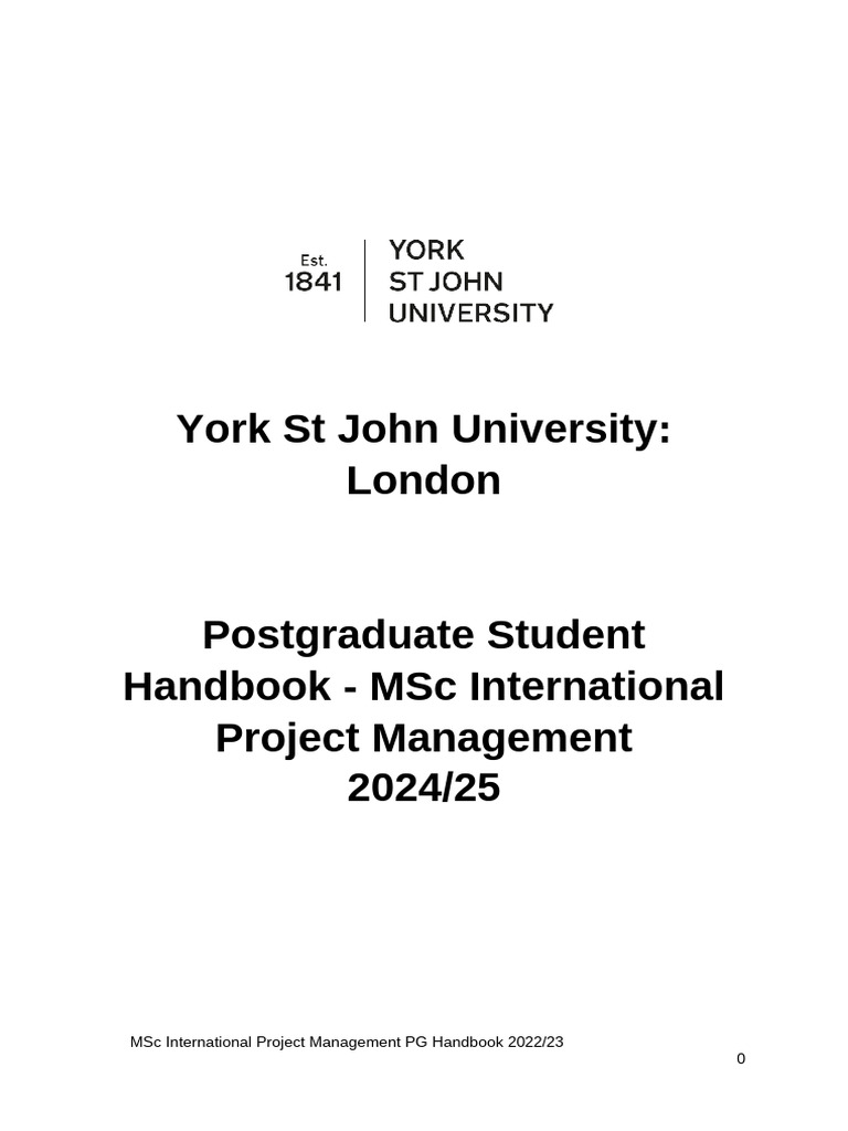 MSc Project Management Guide | PDF | Teaching Method