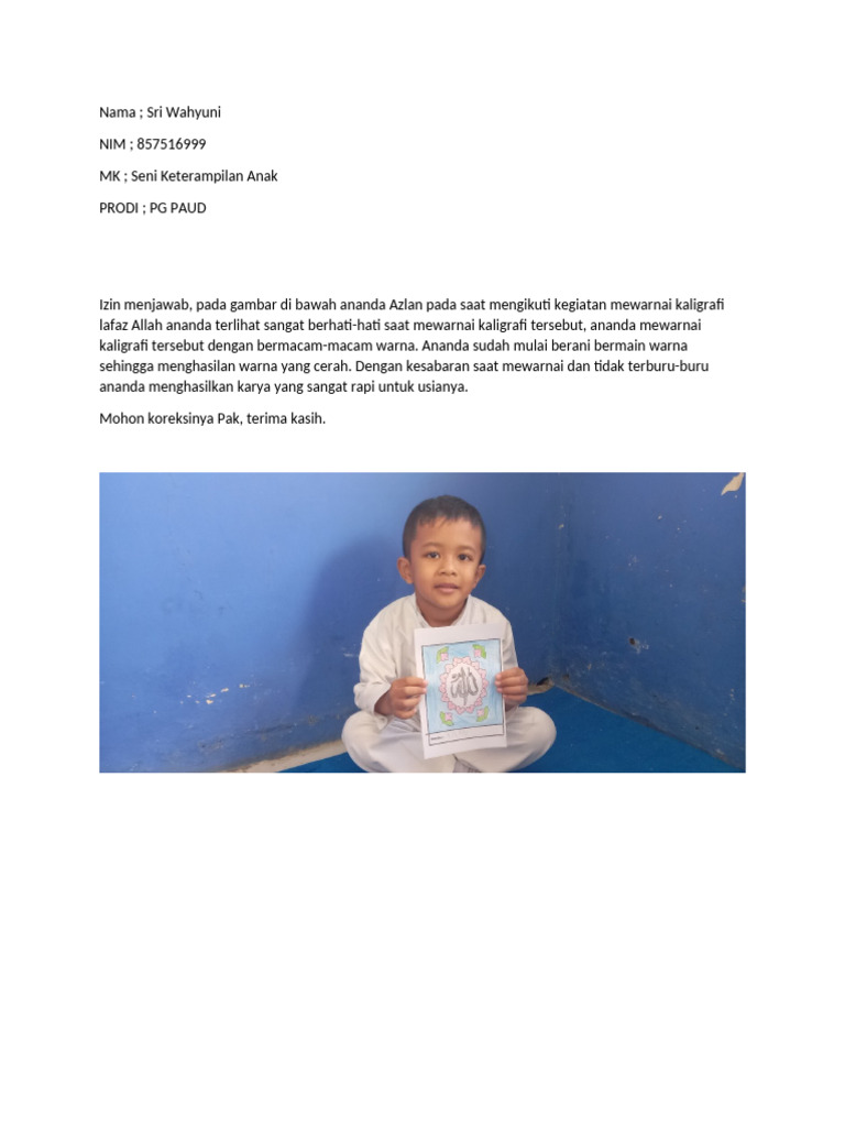 Diskusi 1 Seni Keterampilan Anak | PDF