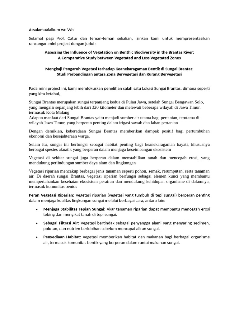 Materi Presentasi Mini Project Biodiv | PDF