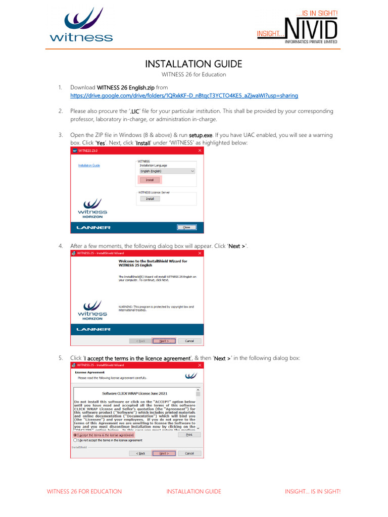 Installation Guide - Witness 26 - V4 - 20240101 | PDF | Business