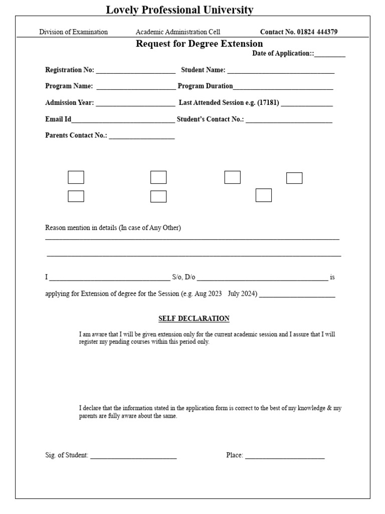 Degree Extension Application | PDF | Career & Growth