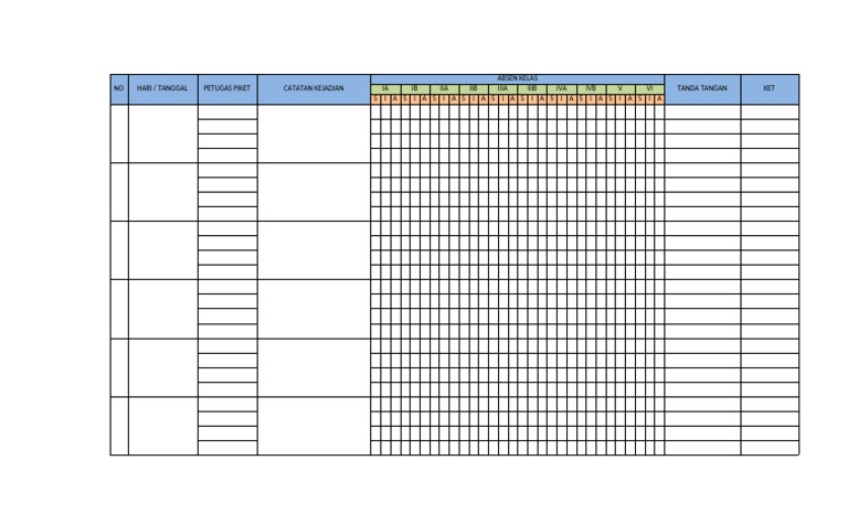 Absen Siswa Piket | PDF