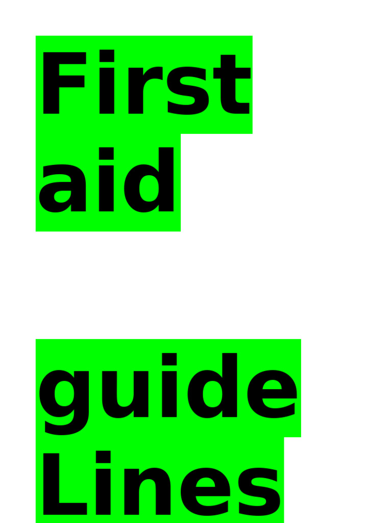 First Aid Guide | PDF