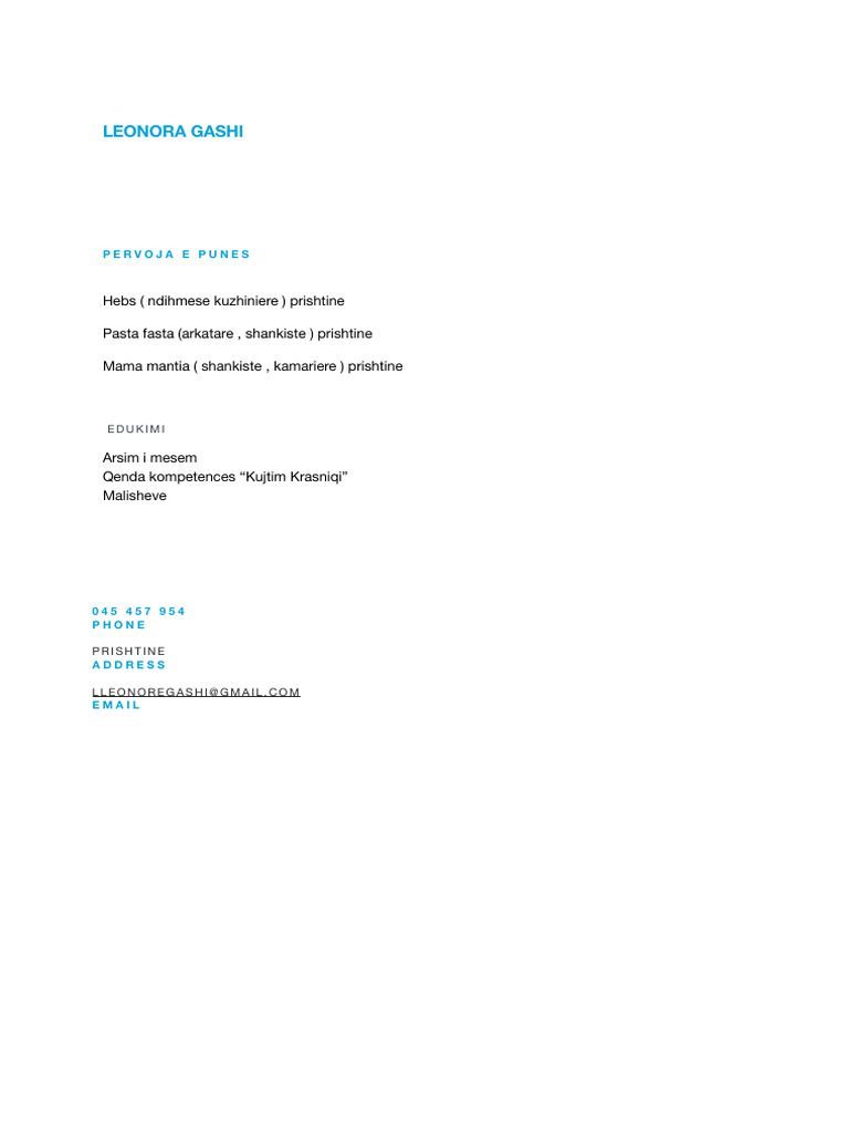 Informal Resume | PDF