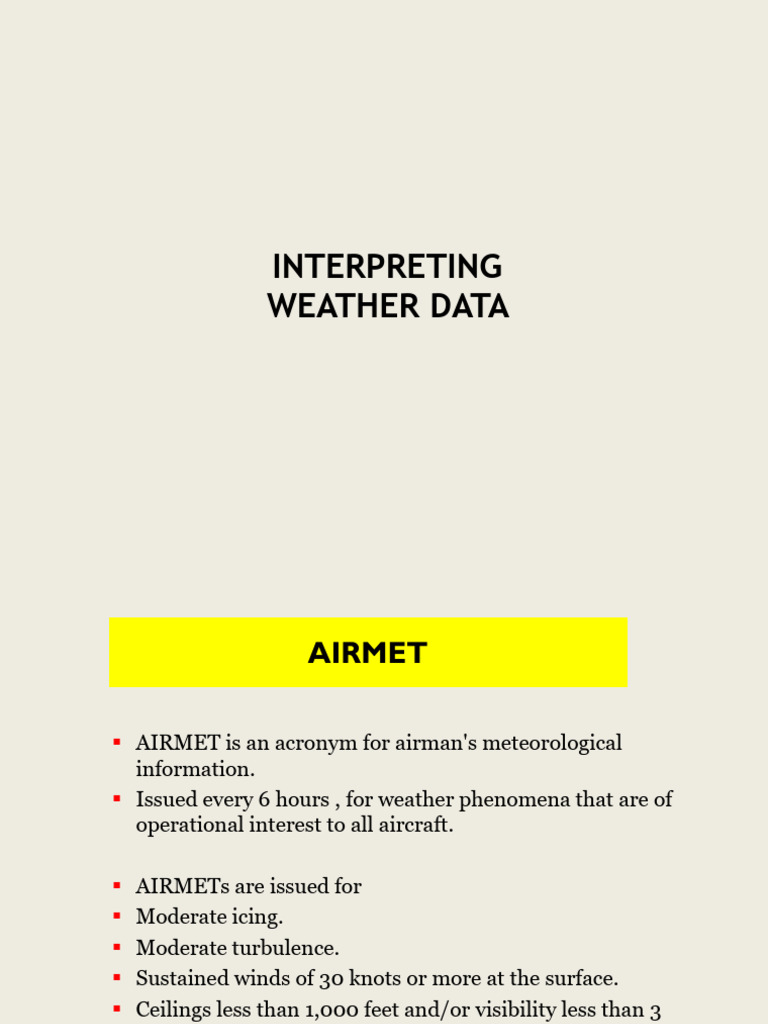 Ch7 AIRMET&SIGMET | PDF