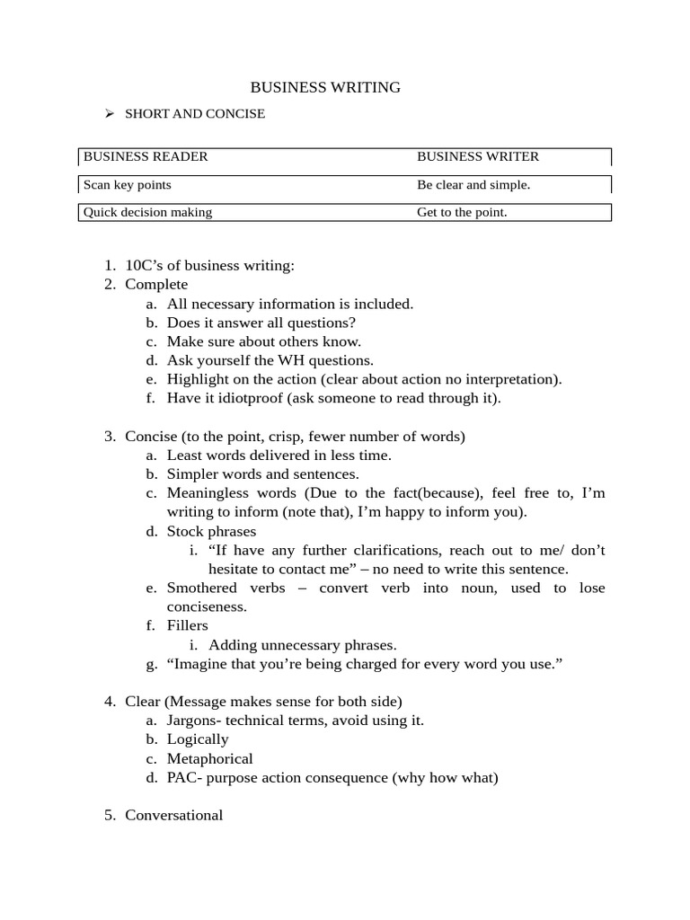 BUSINESS WRITING | PDF | Jargon | Language Mechanics