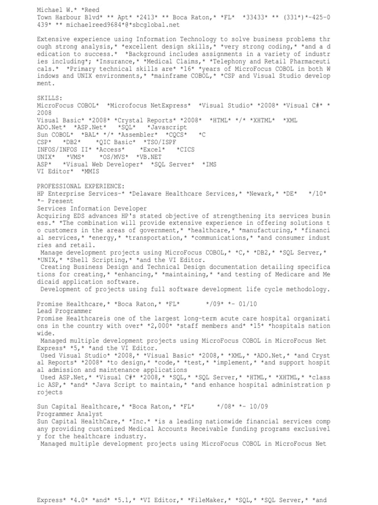 Lead Programmer Analyst | PDF | Microsoft Visual Studio | Programmer