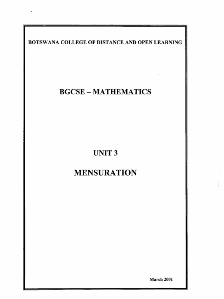 Maths Unit 3 Main | PDF