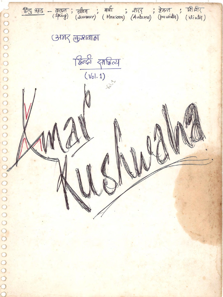 Hindi Notes UPSC Vol.1 | PDF