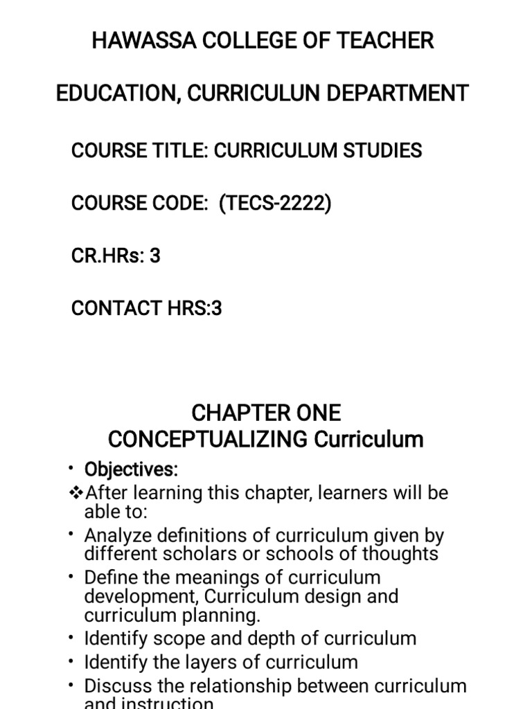 Curr.studies Chap1 & 2 | PDF | Curriculum | Experience