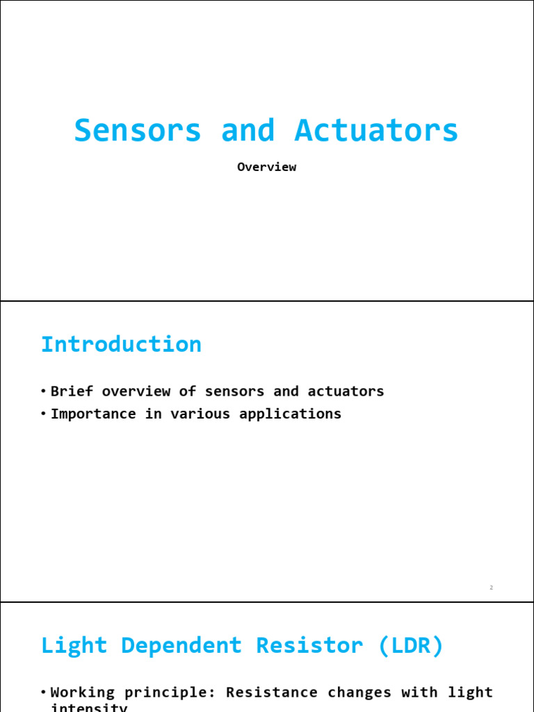 Sensors & Actuators | PDF | Sensor | Light Emitting Diode