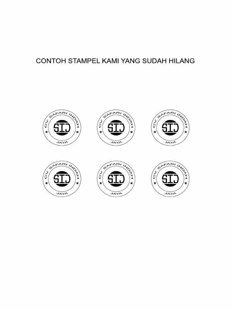 CONTOH STAMPEl Perusahaab Terbaru | PDF