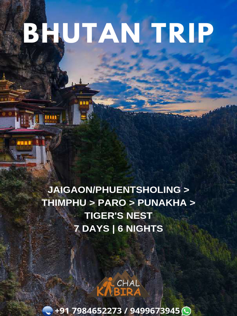 Bhutan Itinerary - Updated | PDF