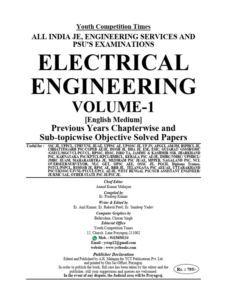 Je Electrical Engineering Vol 1 | PDF | Electric Motor | Transformer