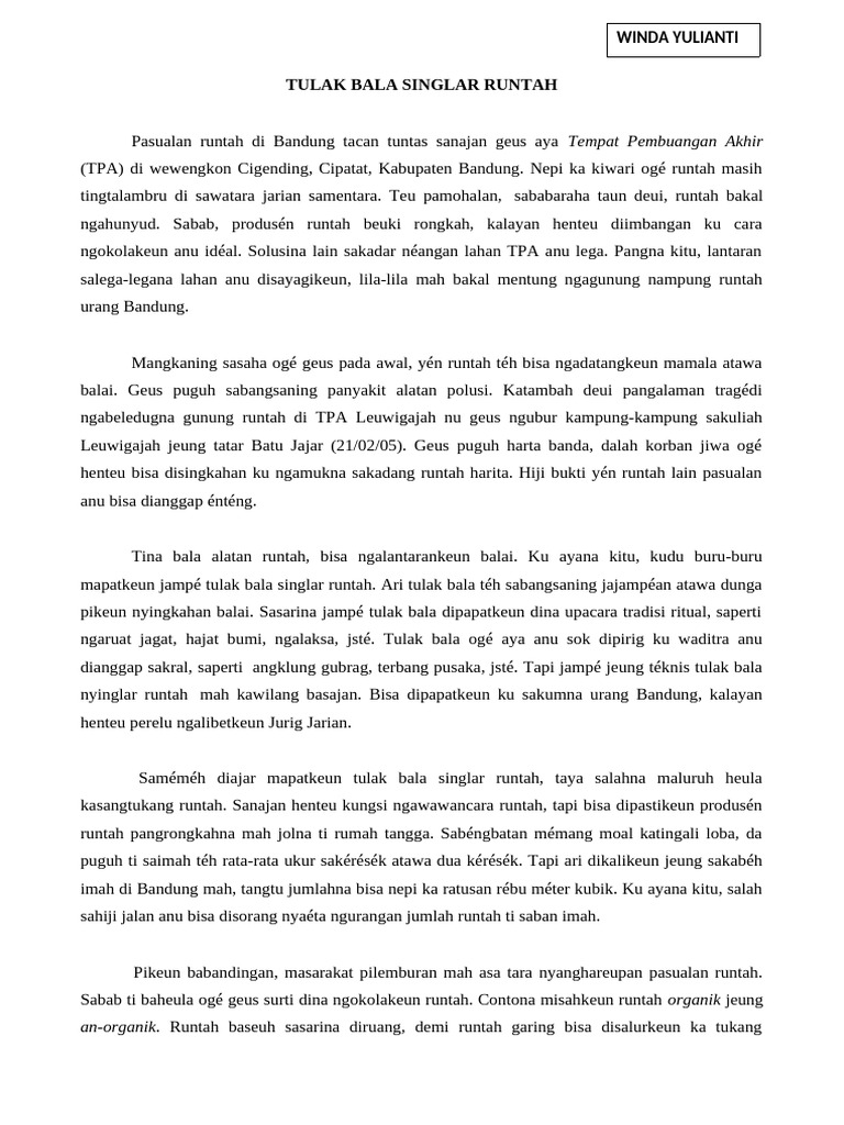 Artikel B. Sunda | PDF