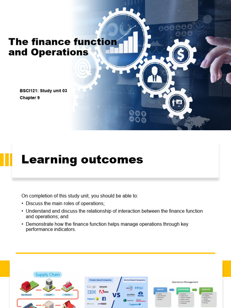 Stud Unit 3 The Finance Function and Operations 2024 | PDF ...