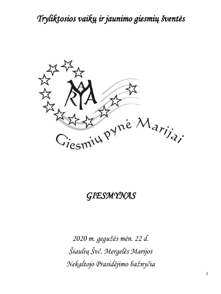 13-Oji Giesmiu Svente 1 1-Min | PDF