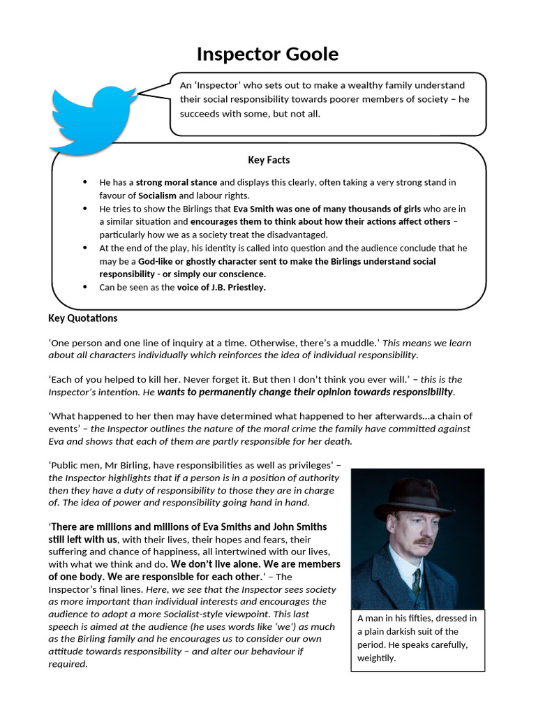 An Inspector Calls Facts and Notes For Website | PDF