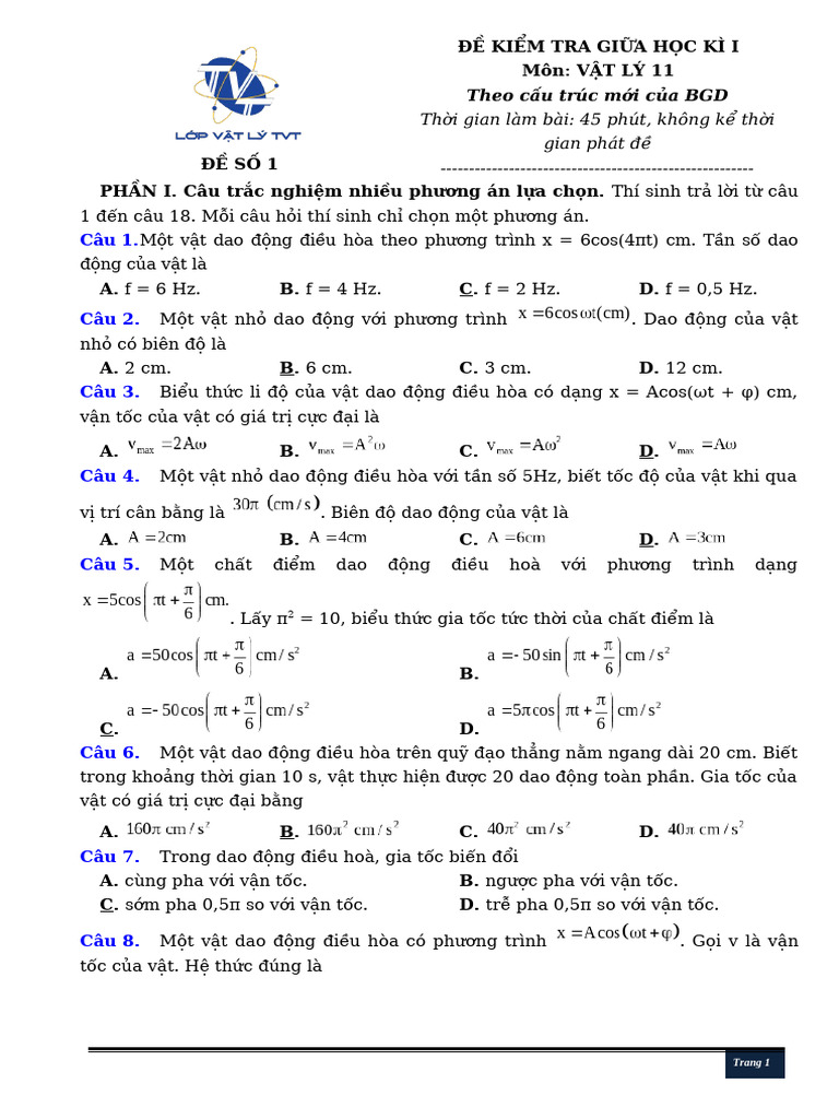 VL11 - GHK1 - Form M I | PDF