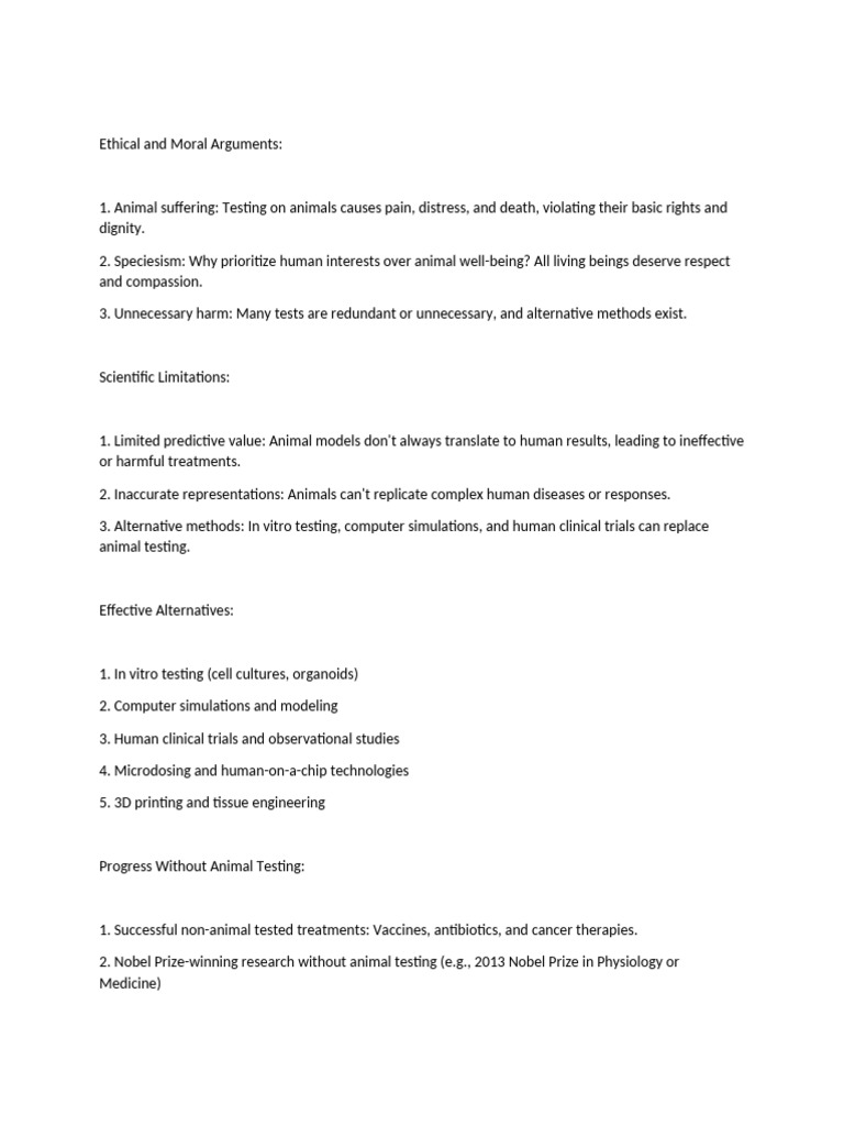 Ban Animal Testing: Ethical and Scientific Reasons | PDF | Animal ...