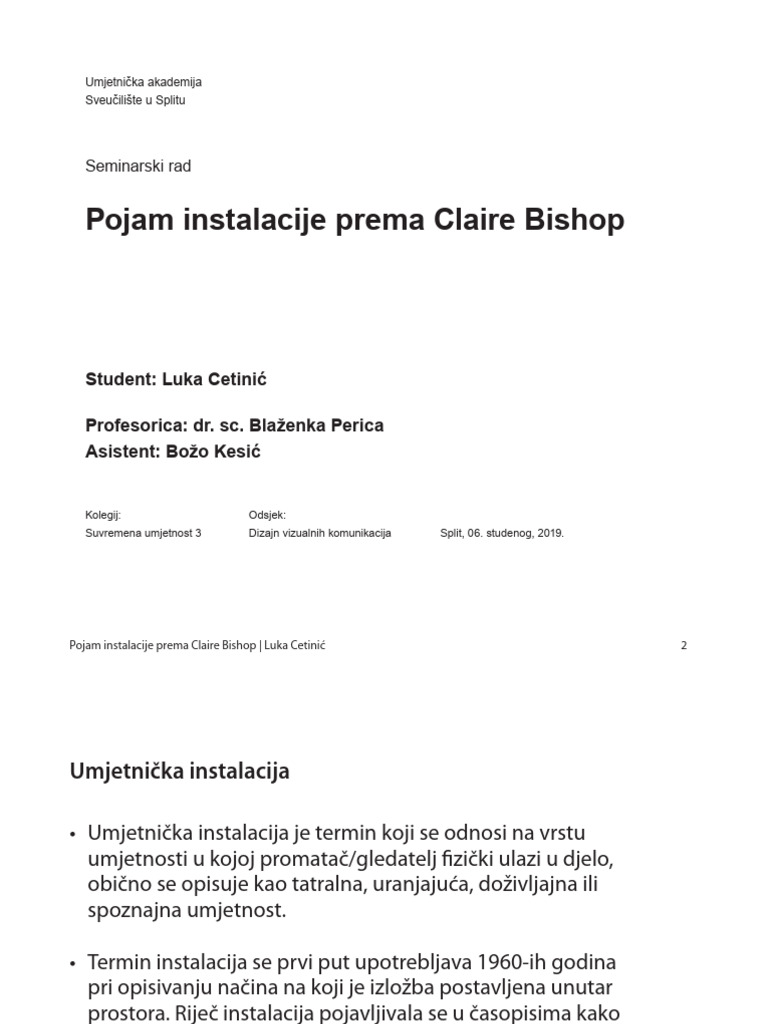 Seminar Prezentacija | PDF