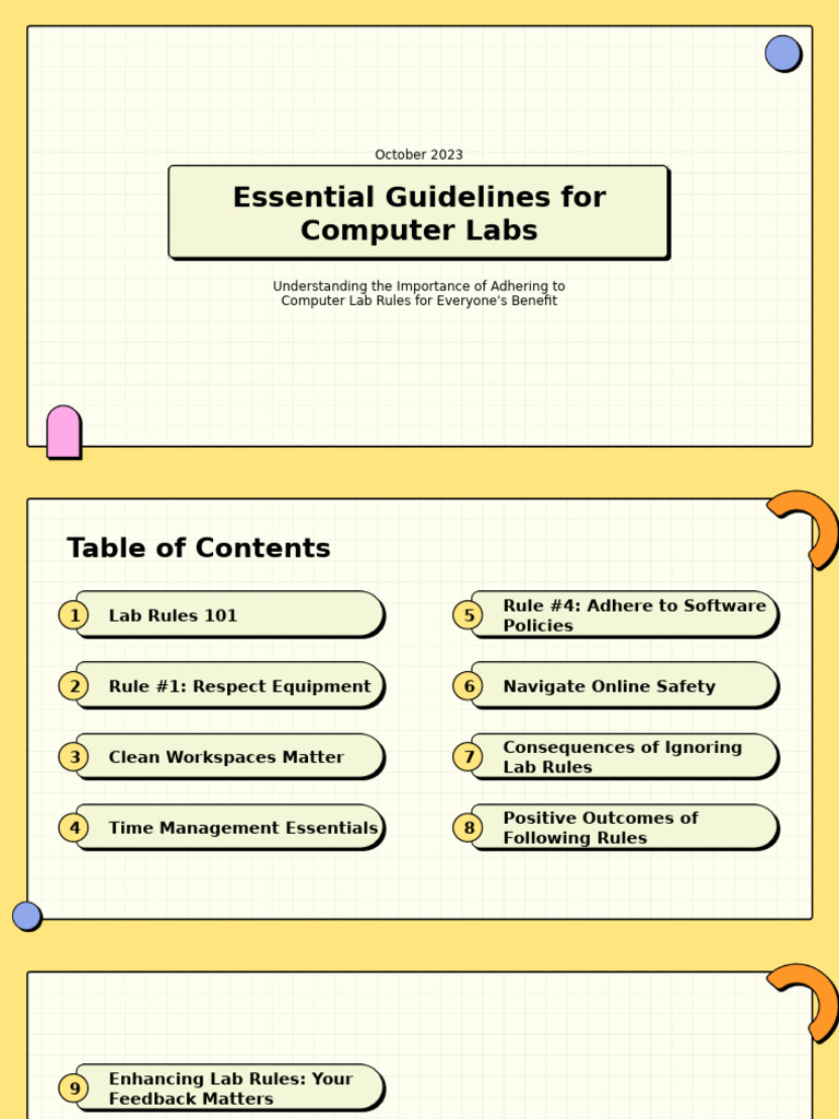 computer lab rules | PDF | Computer Security | Security