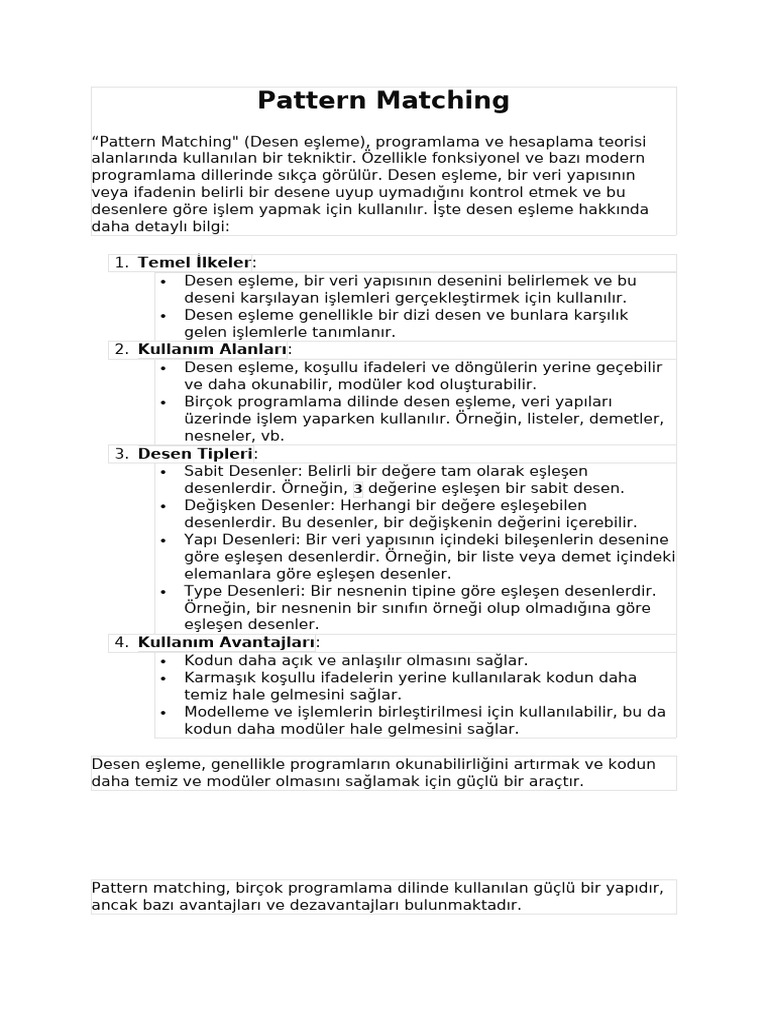 Pattern Matching | PDF