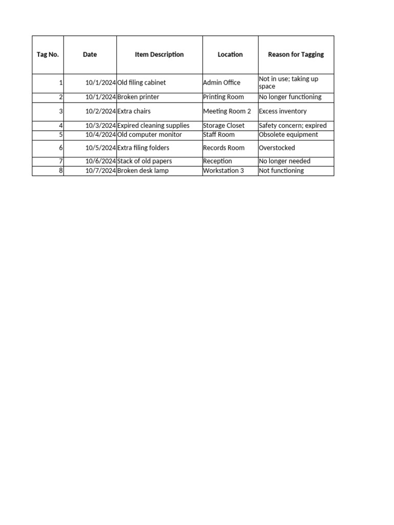 Sample - Reg Tag Register | PDF