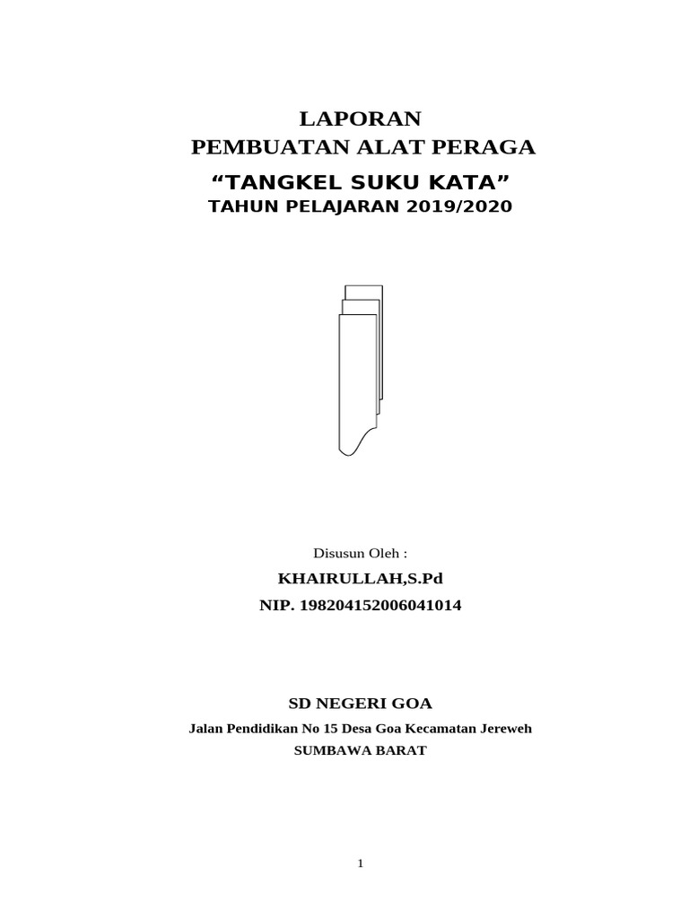 Alat Peraga Tangkel Suku Kata | PDF