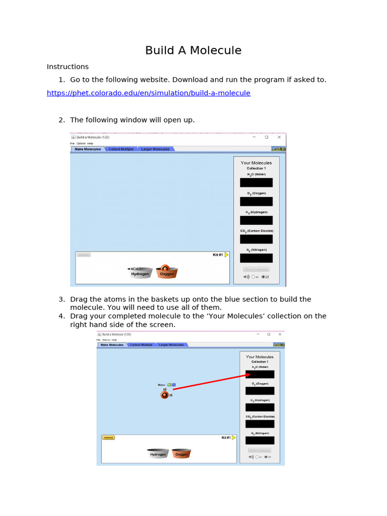 Interactive Molecule Building Guide | PDF