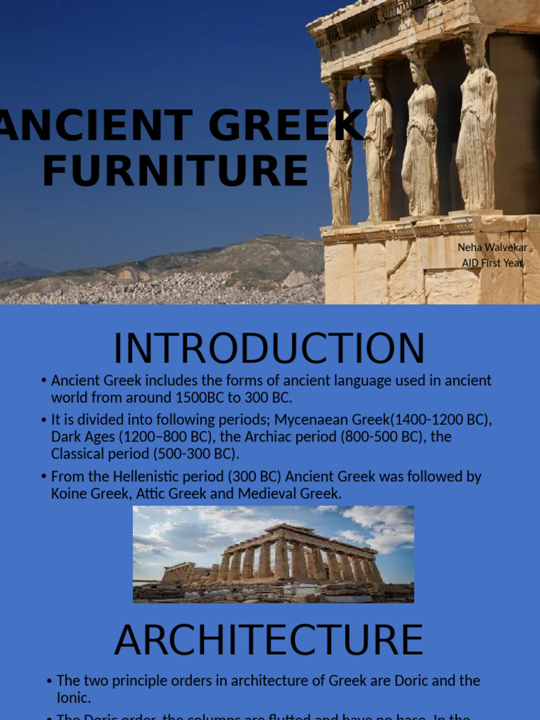 Ancient Greek Furniture | PDF | Social Science | Art