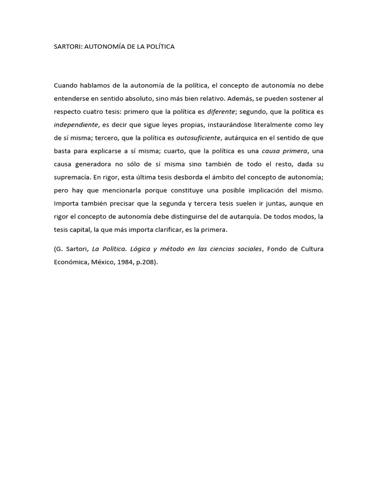 Autonomía Política: Teorías y Formas | PDF | República | Democracia