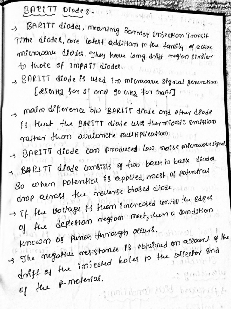 Electrans Notes BARITT Diode 25-Oct-2023 13-12-47 | PDF