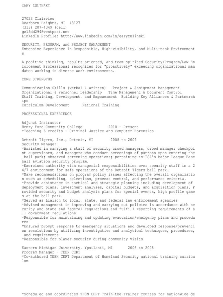 Director Security/Training | PDF | Public Safety | Emergency Management