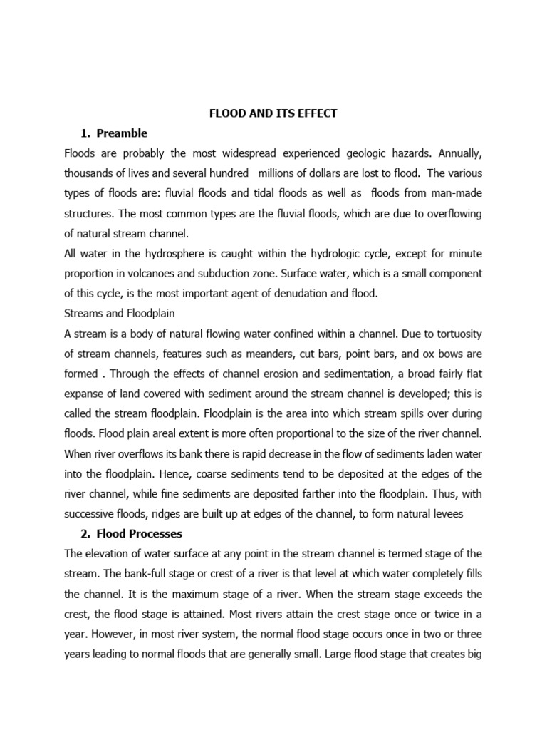 TOPIC 4 - FLOOD AND ITS EFFECT | PDF | Flood | Surface Runoff