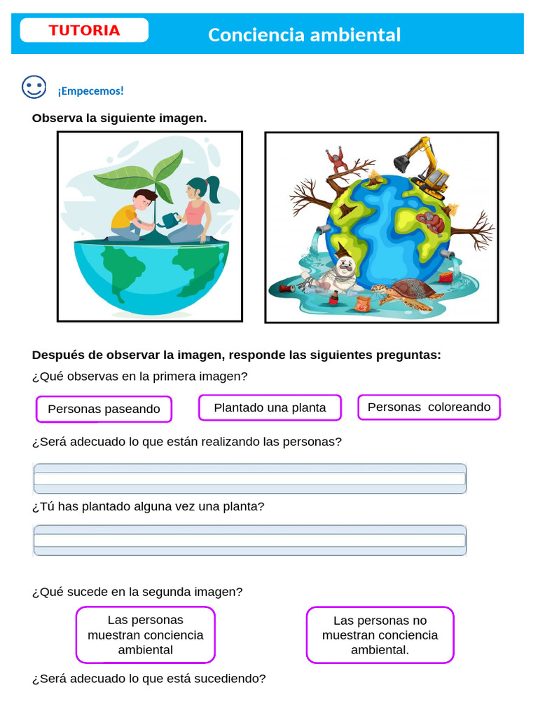 D5 A2 FICHA TUT. Conciencia ambiental | PDF
