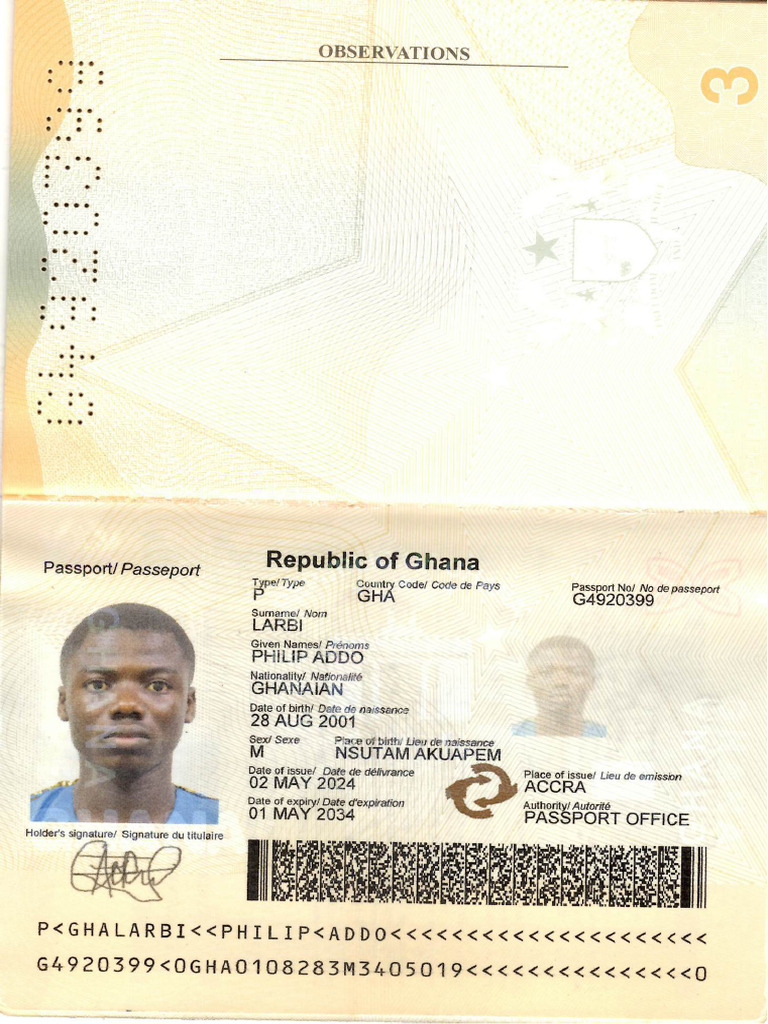 Larbi's Passport Compressed (1) Compressed | PDF