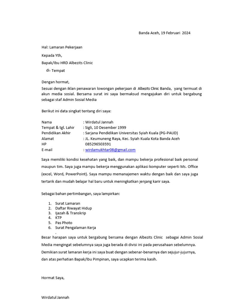 Admin Sosial Media - Wirdatul Jannah | PDF