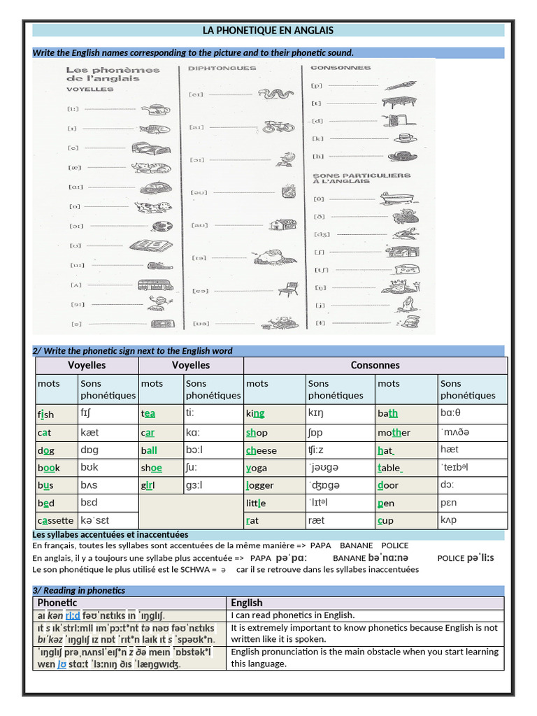 La Phonetique en Anglais v2 Correction | PDF | Human Voice | Linguistics