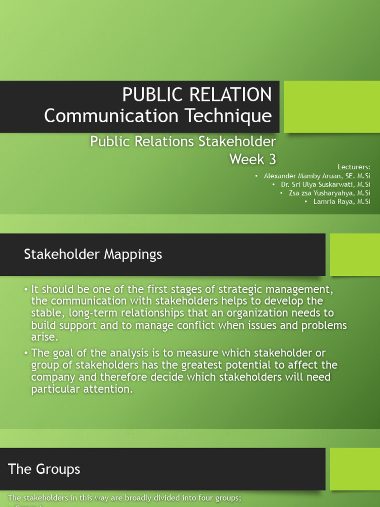 PINTAR - Public Relations Stakeholders | PDF | Swot Analysis | Business