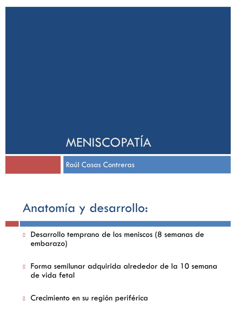 Meniscopatía Del Niño | PDF | Rodilla | Medicina CLINICA