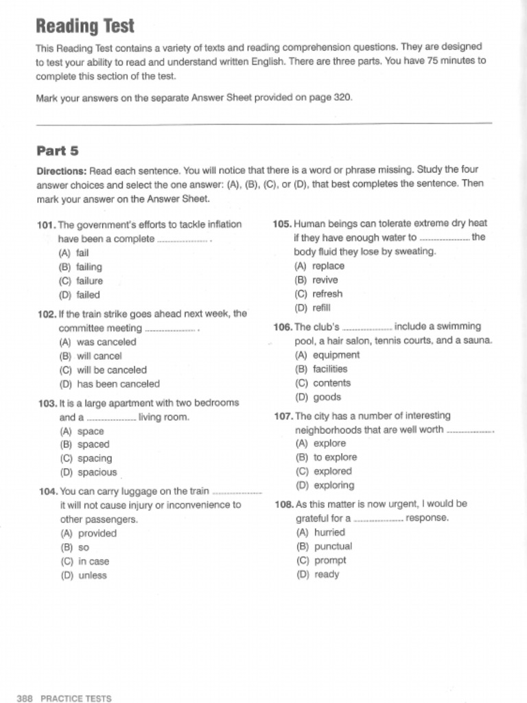 Practice Test 2-Reading Test-Ptttinter | PDF