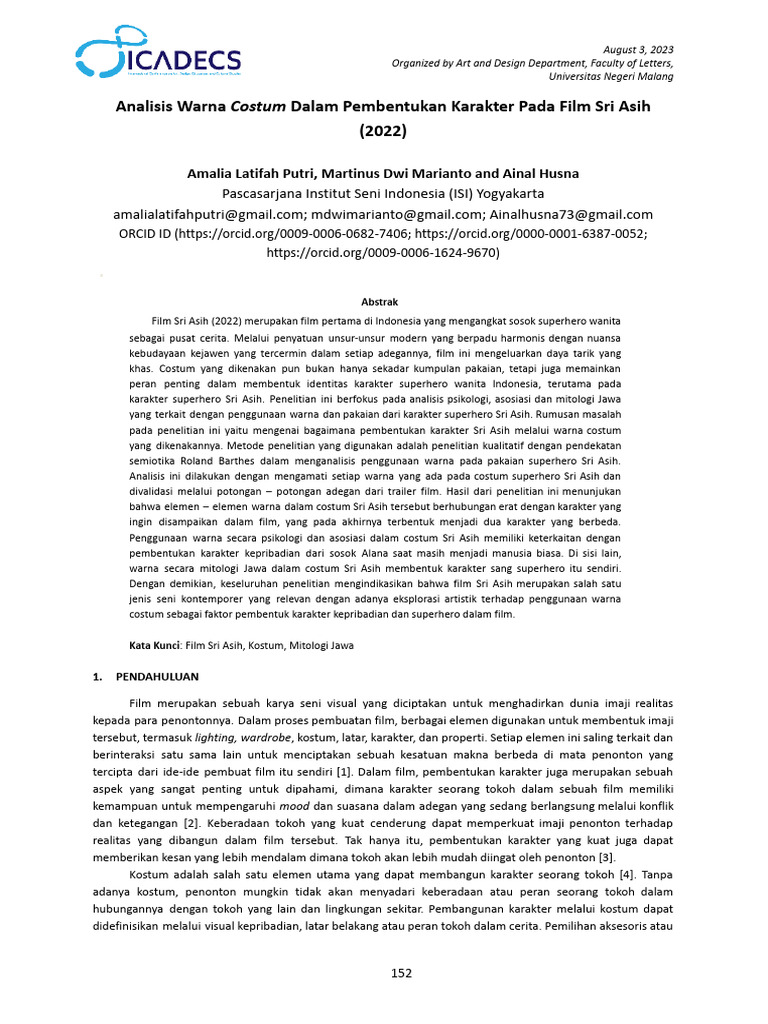 Warna Kostum Sri Asih | PDF